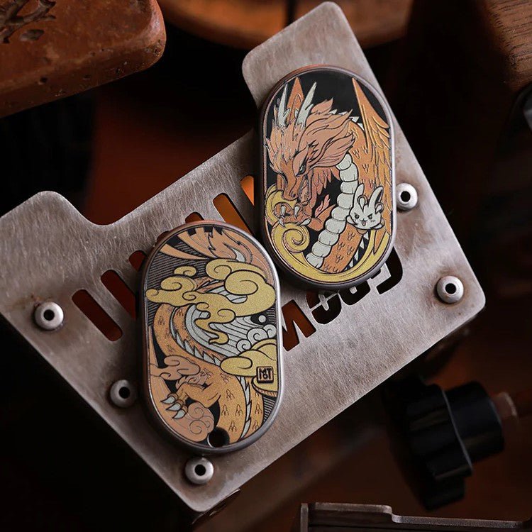 Mot EDC Titanium Dragon Groove Fidget Slider | Fidget Toy | MetaEDC