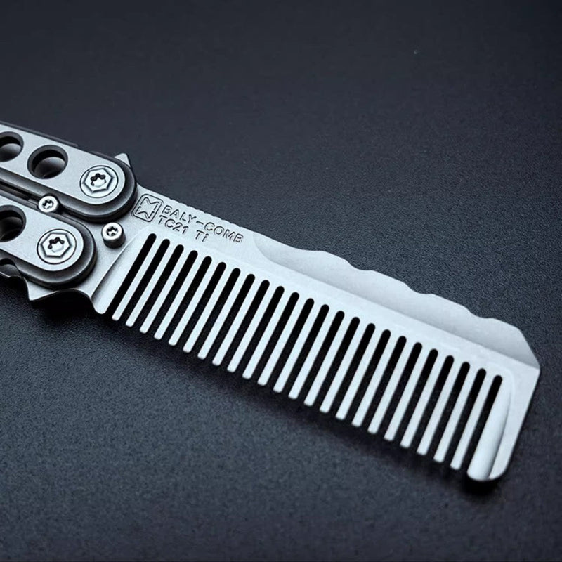 Ruisha MOYEWORKS Titanium Balisong Comb | Balisong | MetaEDC